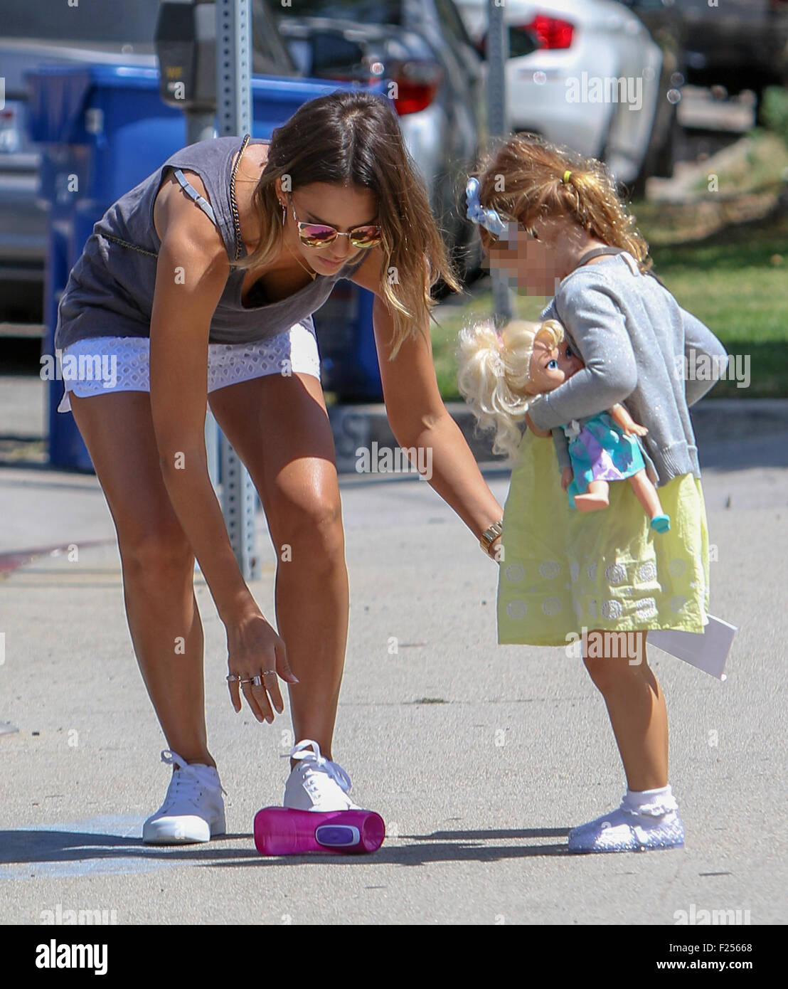 Jessica Alba and her husband Cash Warren with their daughter Haven out ...