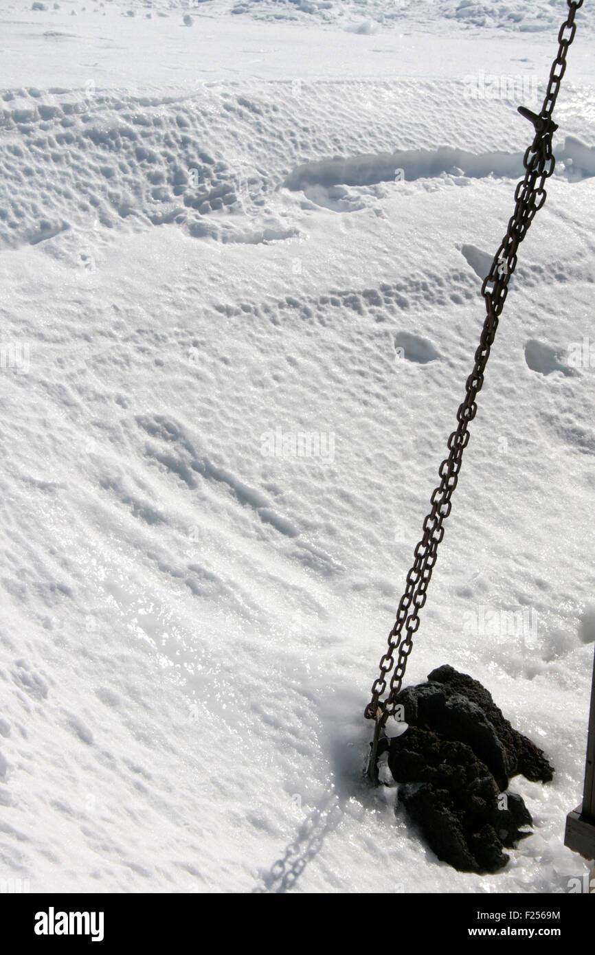 Chain, Etna covered by snow - Sicily Stock Photo - Alamy