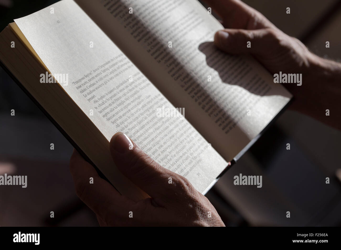 reading a book Stock Photo - Alamy