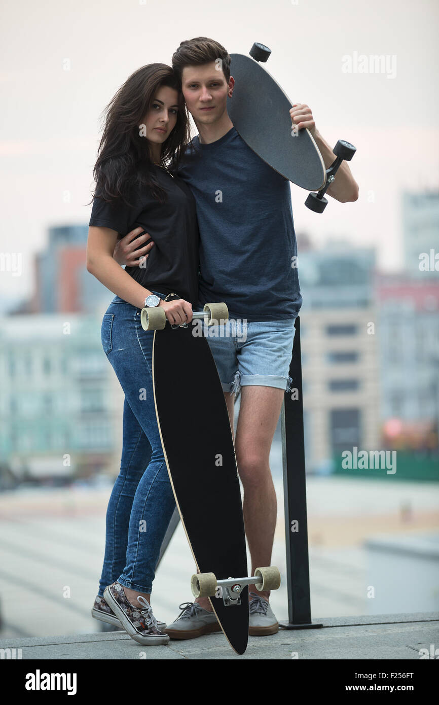 Pair of lovers teen is posing for the camera Stock Photo - Alamy