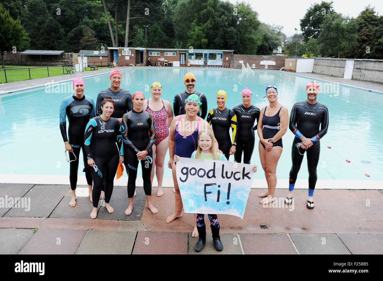 Group swimmers pells pool in hi-res stock photography and images - Alamy