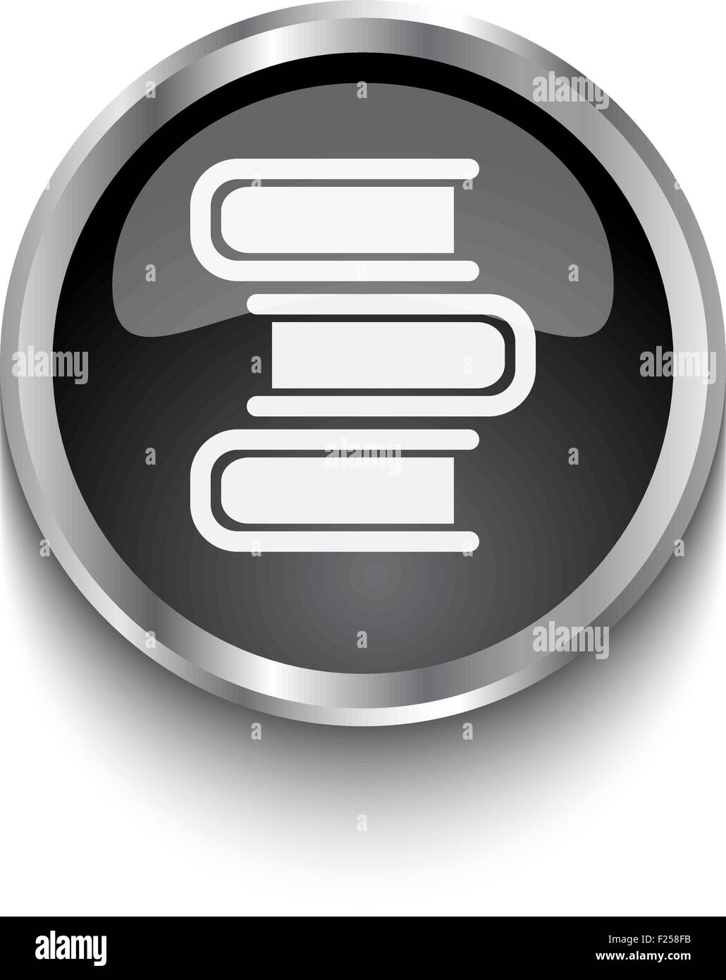 White Books symbol on black web button Stock Vector Image & Art - Alamy