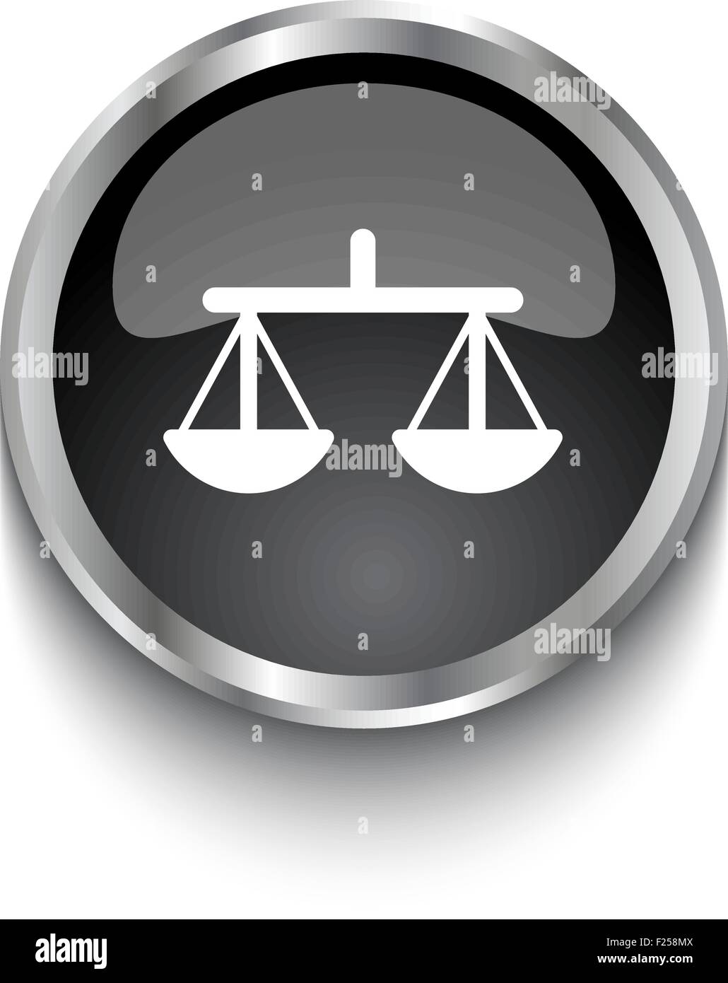 White Balance symbol on black glossy web button Stock Vector Image ...