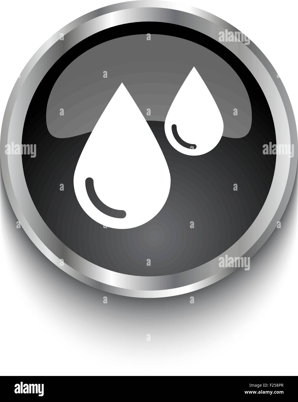 White Blood symbol on black glossy web button Stock Vector Image & Art ...