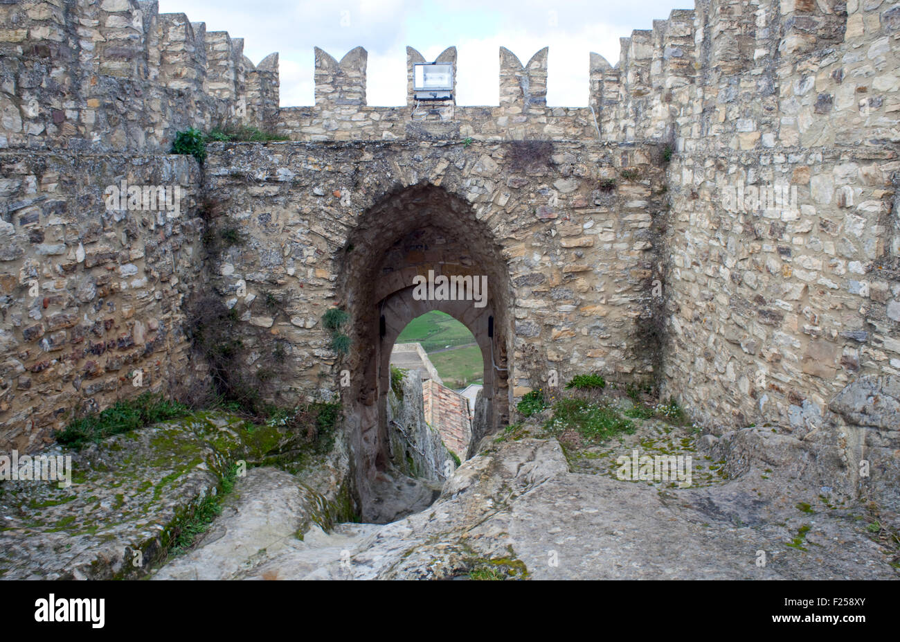 Arc of medieval castle, Sperlinga - Sicily Stock Photo - Alamy