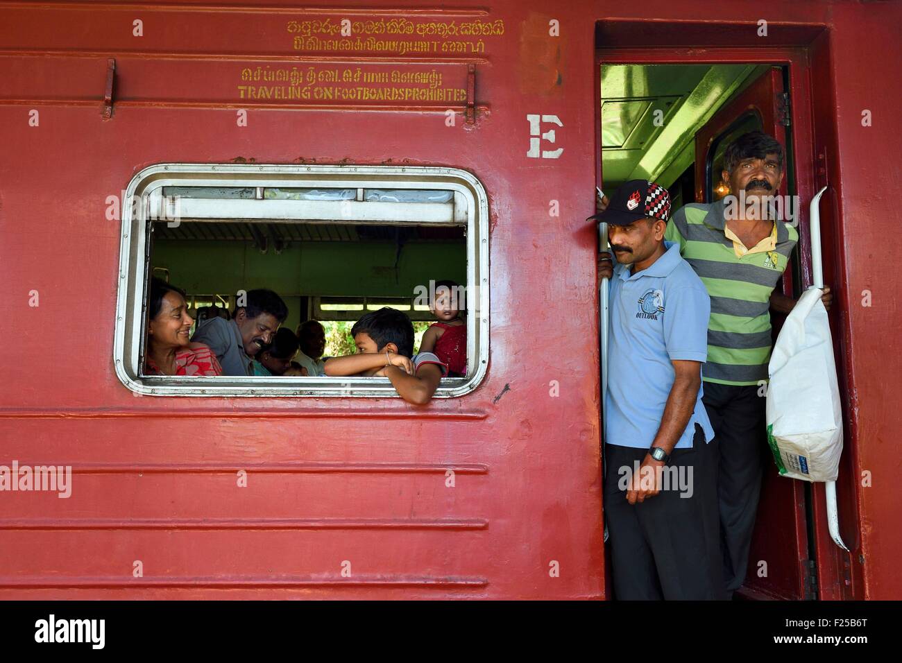 Sri Lanka, Uva Province, the popular scenic train ride through the tea ...
