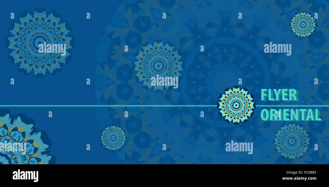 Flayer template design in blue color Stock Vector Image & Art - Alamy