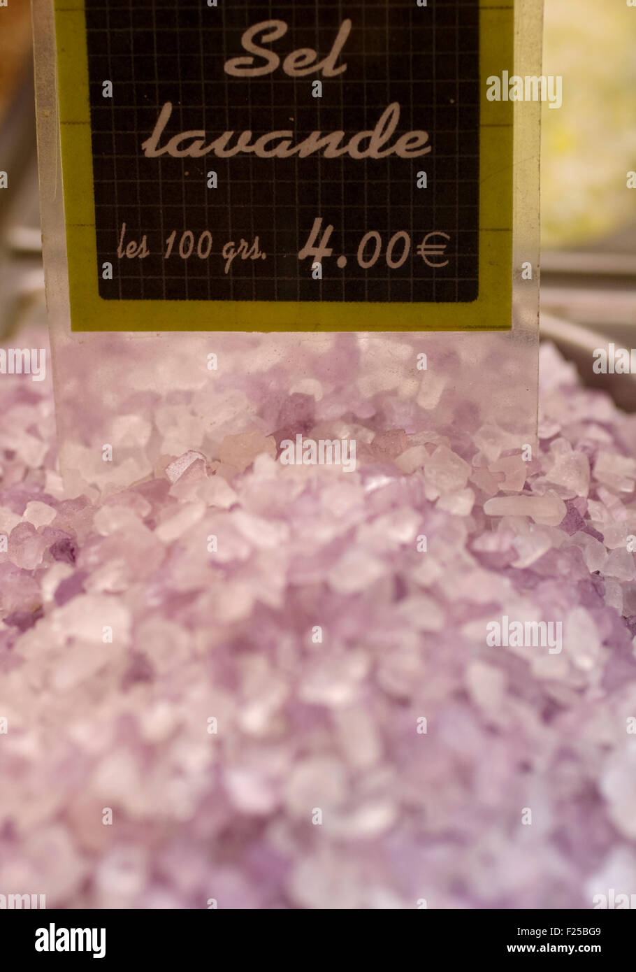 Photo of natural Lavender salts Stock Photo - Alamy