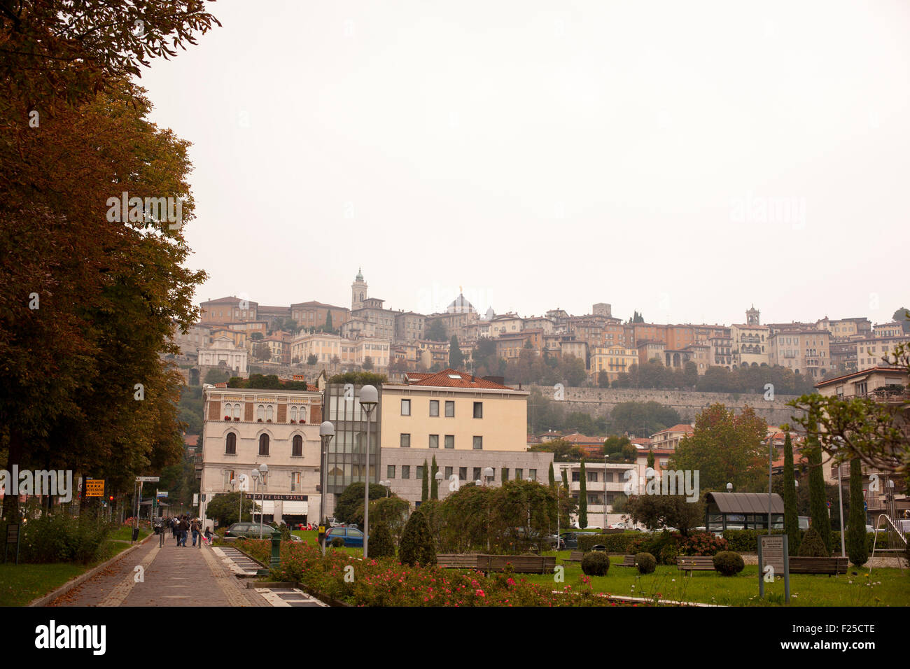 View of Bergamo Alta, Italy Stock Photo - Alamy