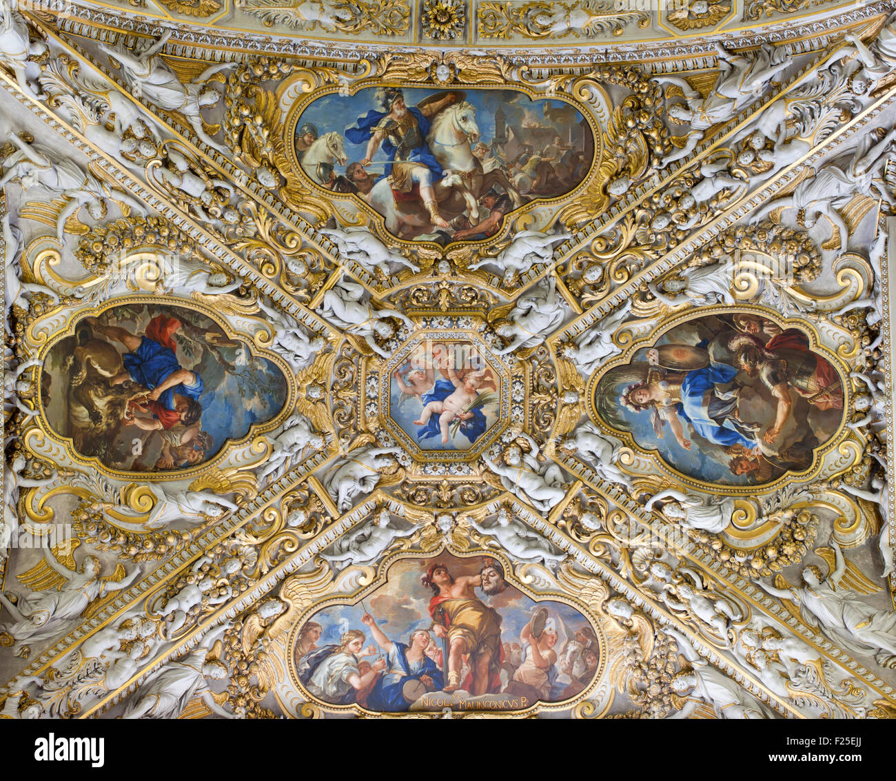 Frescoed ceiling, Basilica of Santa Maria Maggiore, Bergamo - Italy ...