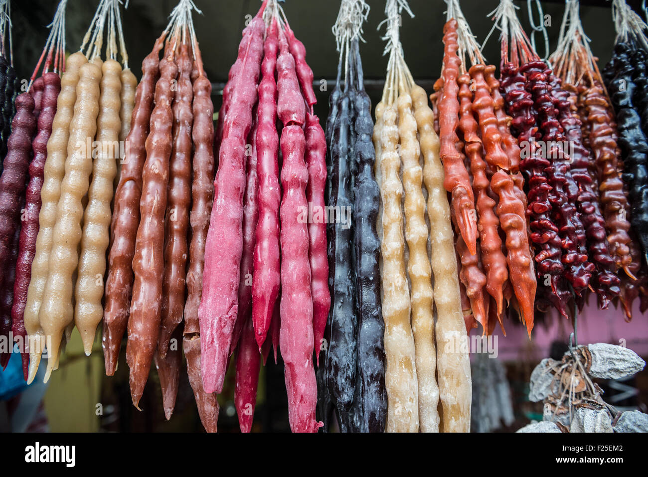 Churchkhela candies, Georgia, Tbilisi Stock Photo - Alamy