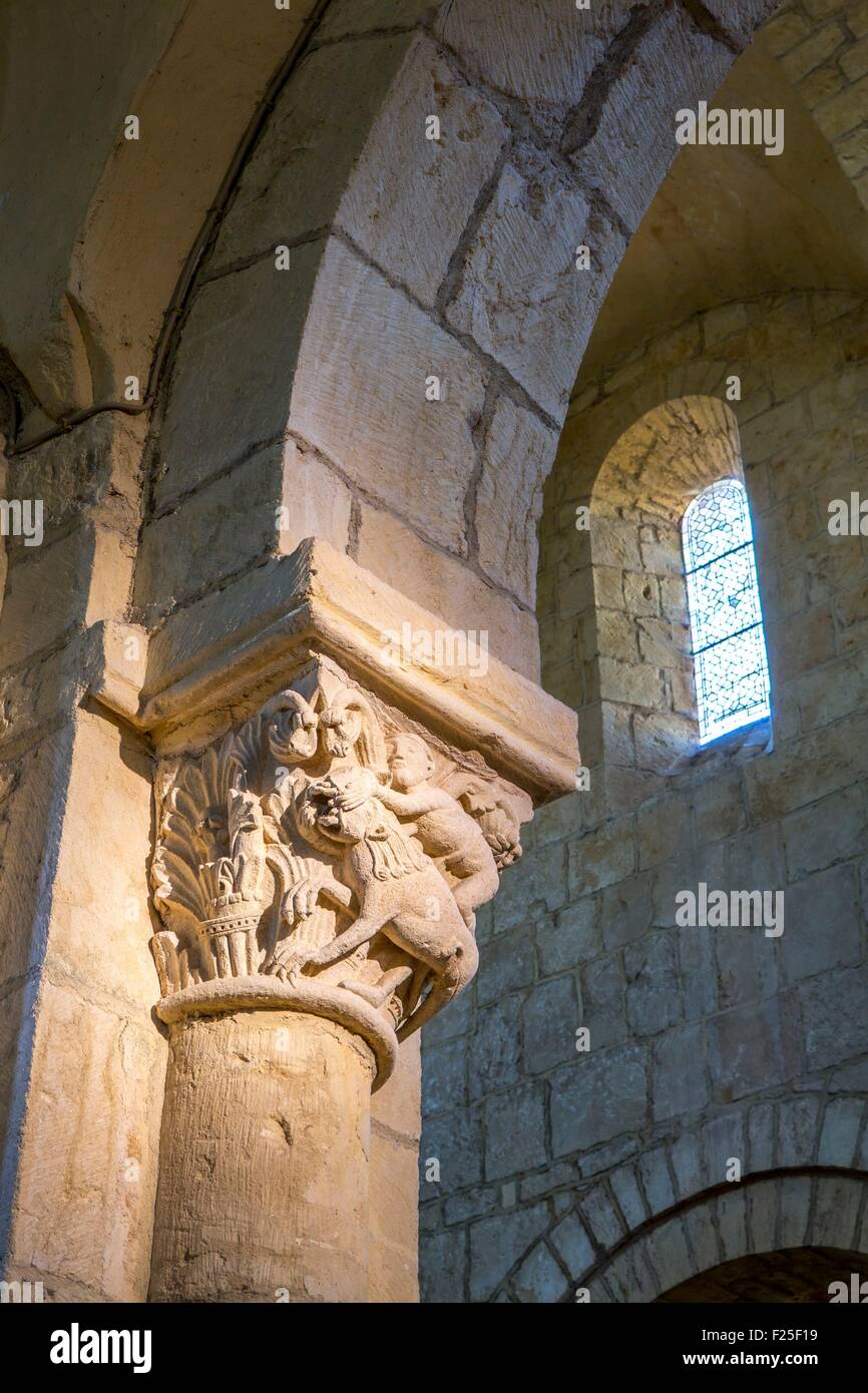 France, Saone et Loire, Anzy le Duc, church of Notre Dame de l ...