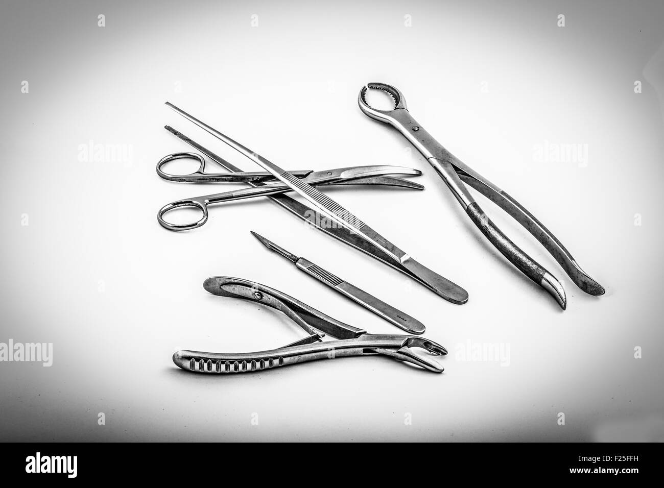 Hospital instruments Black and White Stock Photos & Images - Alamy