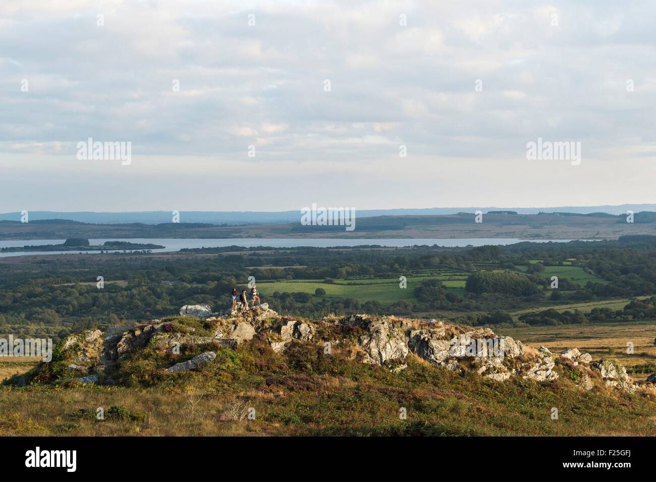 France, Finistere, Saint Rivoal, hiking on the Mont Saint Michel of ...