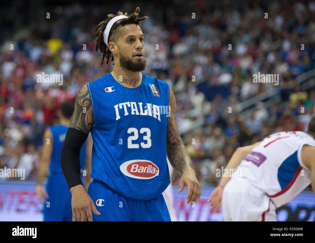 Berlin, Germany. 10th Sep, 2015. Italy's Daniel Hackett reacts during ...