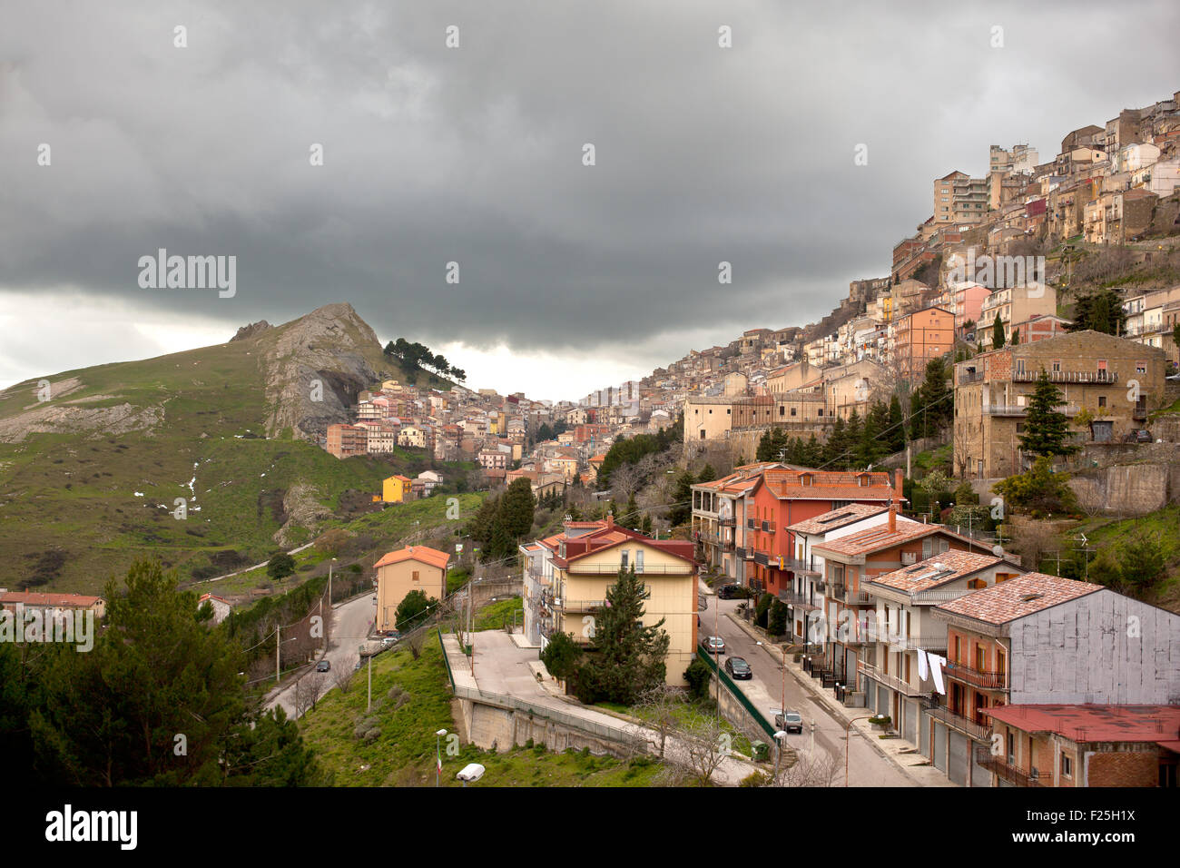 View of Troina, little city in Sicily - Italy Stock Photo - Alamy
