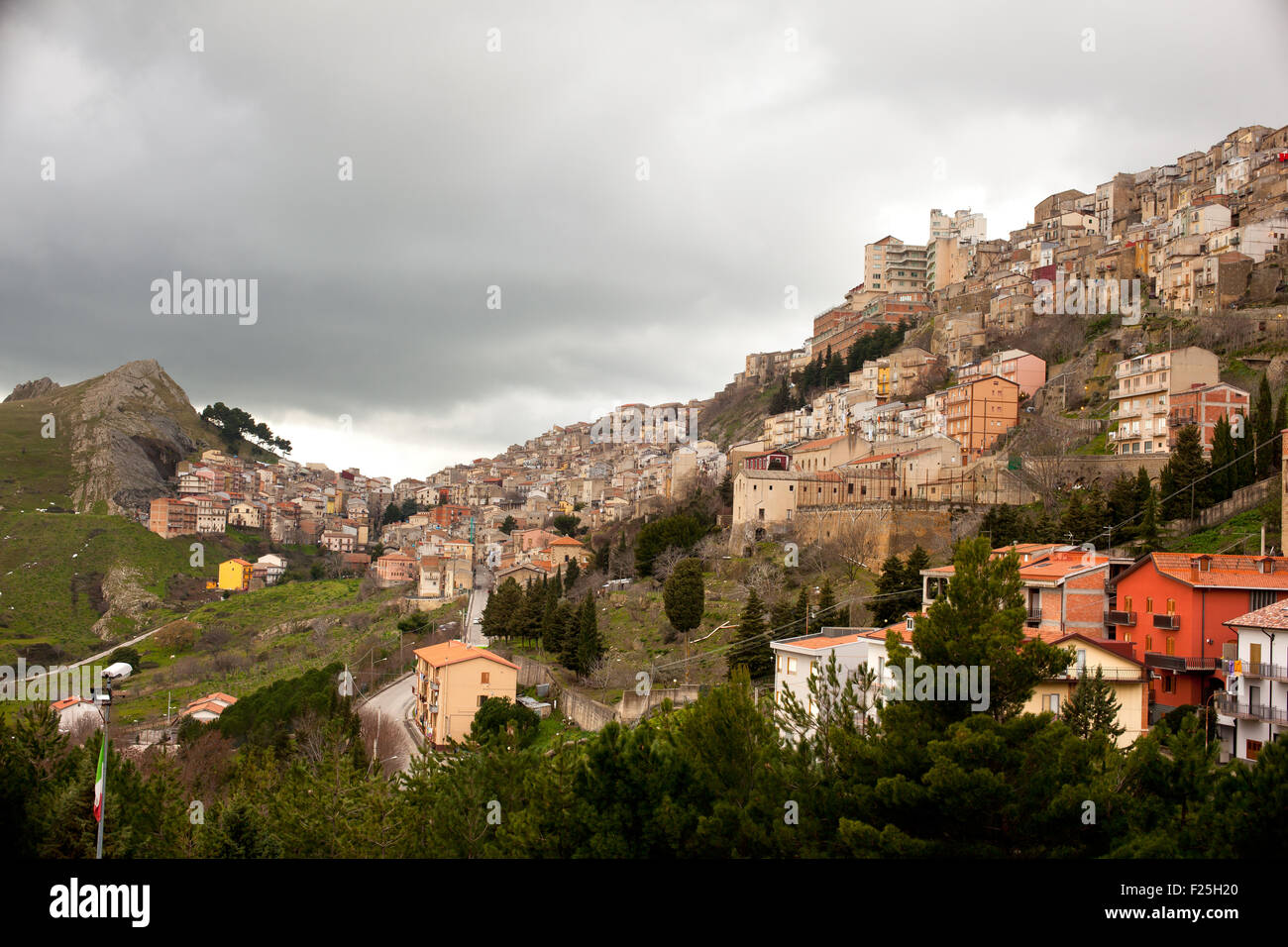View of Troina, little city in Sicily - Italy Stock Photo - Alamy
