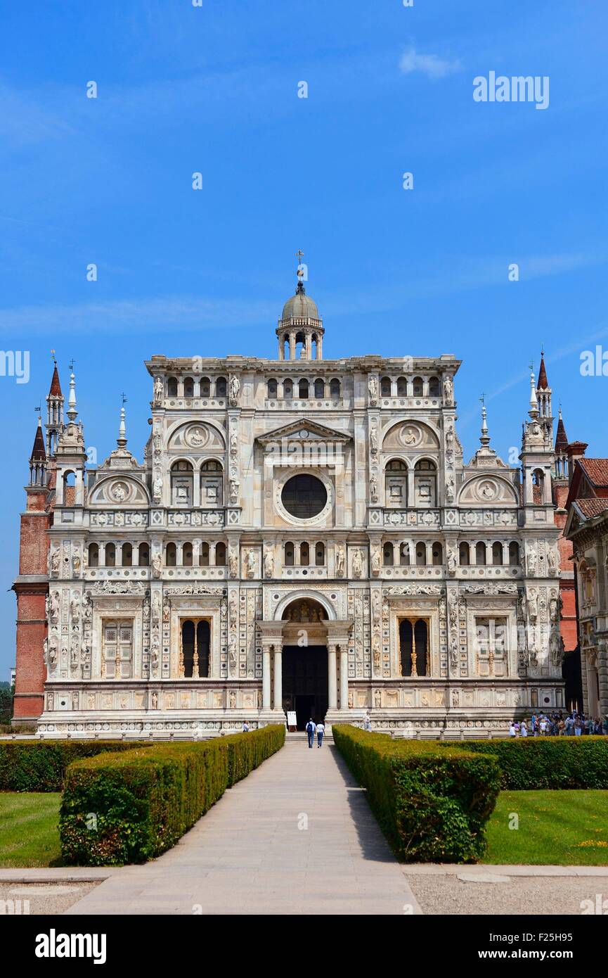 Italy, Lombardy, Pavia, Certosa di Pavia, monastery of the 14th century ...