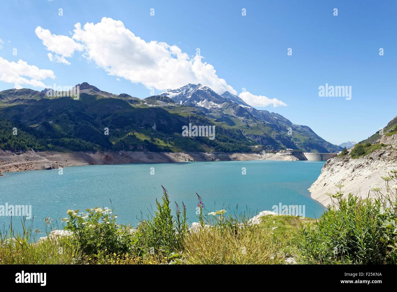 France, Savoie, Massif de la Vanoise, Tignes lake Stock Photo - Alamy