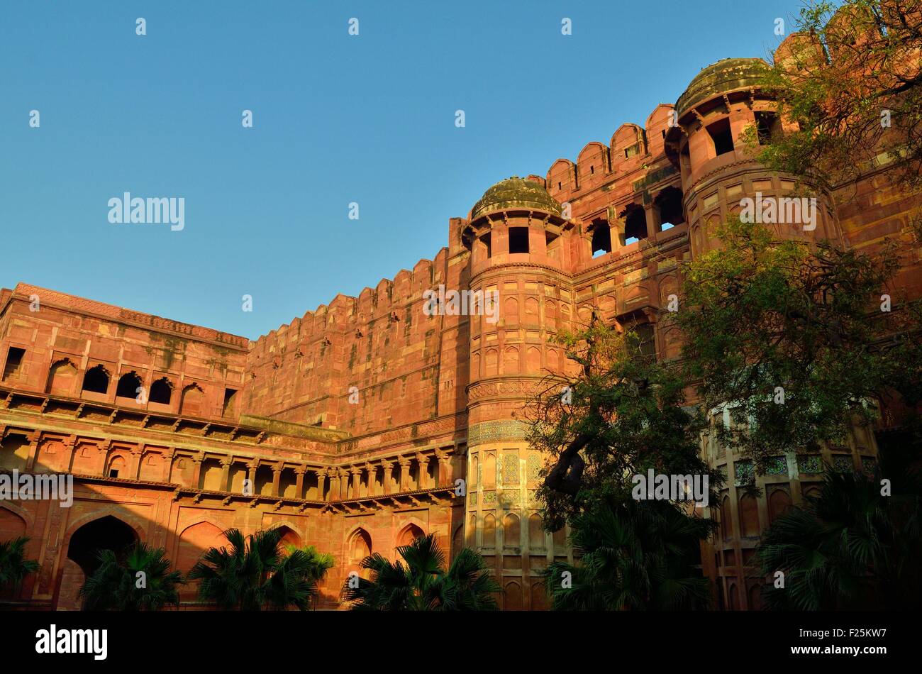 India, Uttar Pradesh State, The Agra Fort, Mughul architecture, built ...