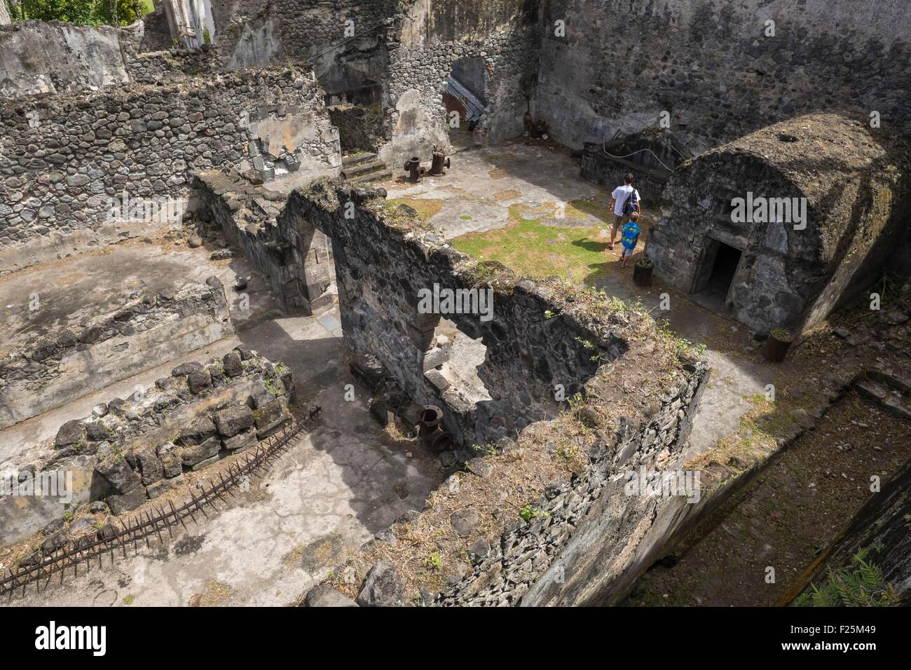 France, Martinique, Saint Pierre, remains of the cell in which Cyparis ...