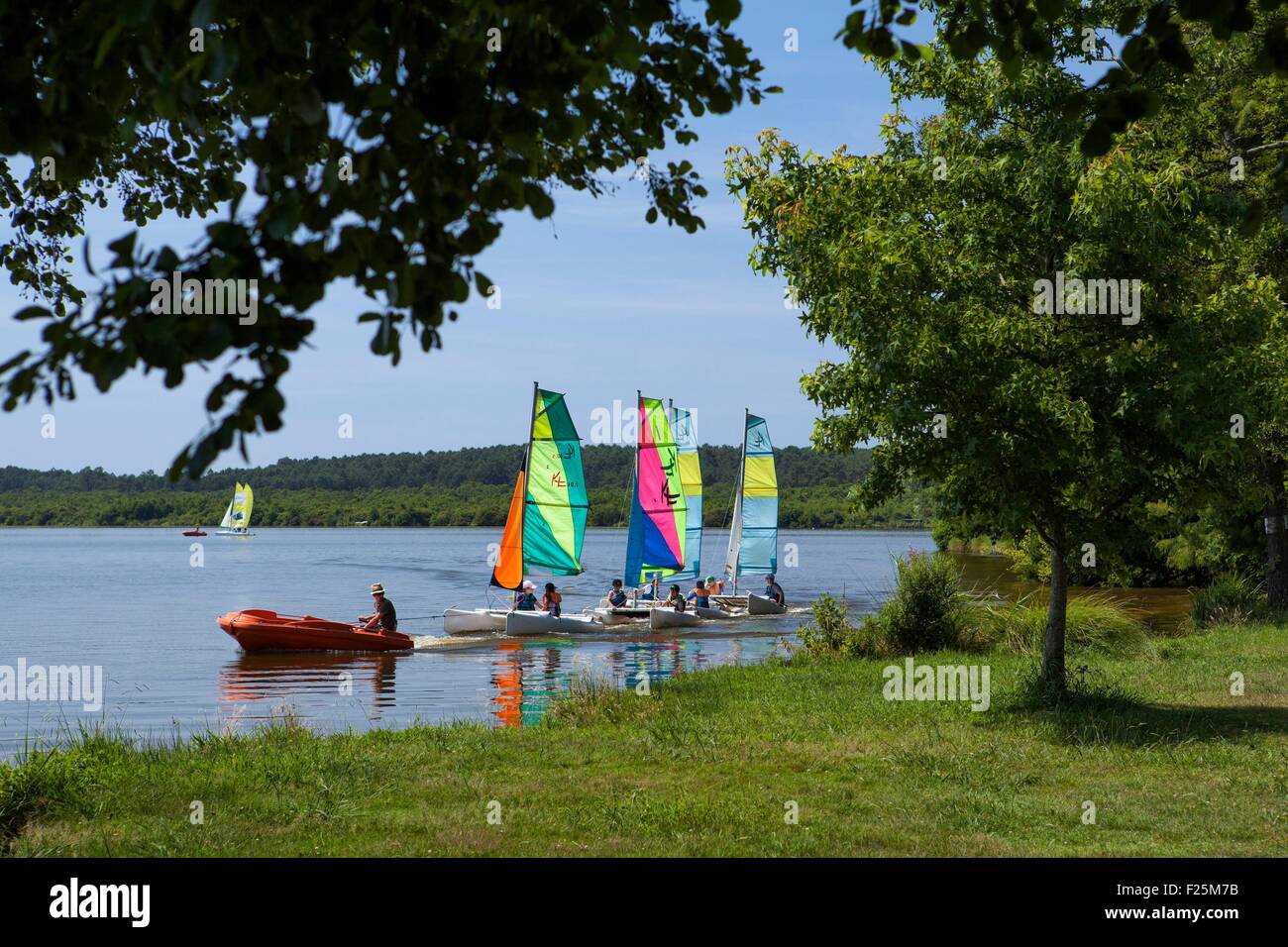 France, Landes, Soustons, the lake Stock Photo - Alamy