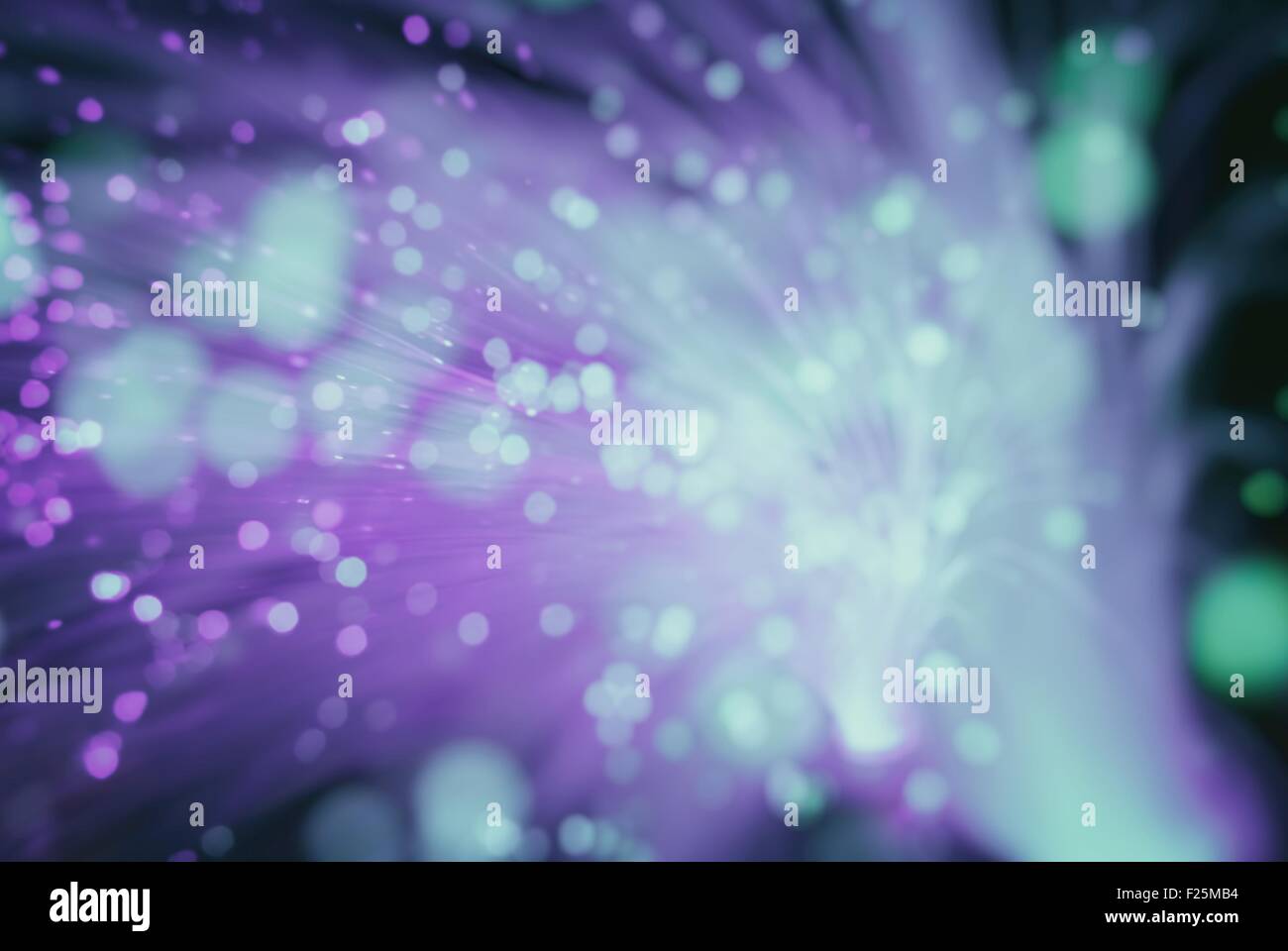 colored particles fly in space of the optical fiber and circling ...