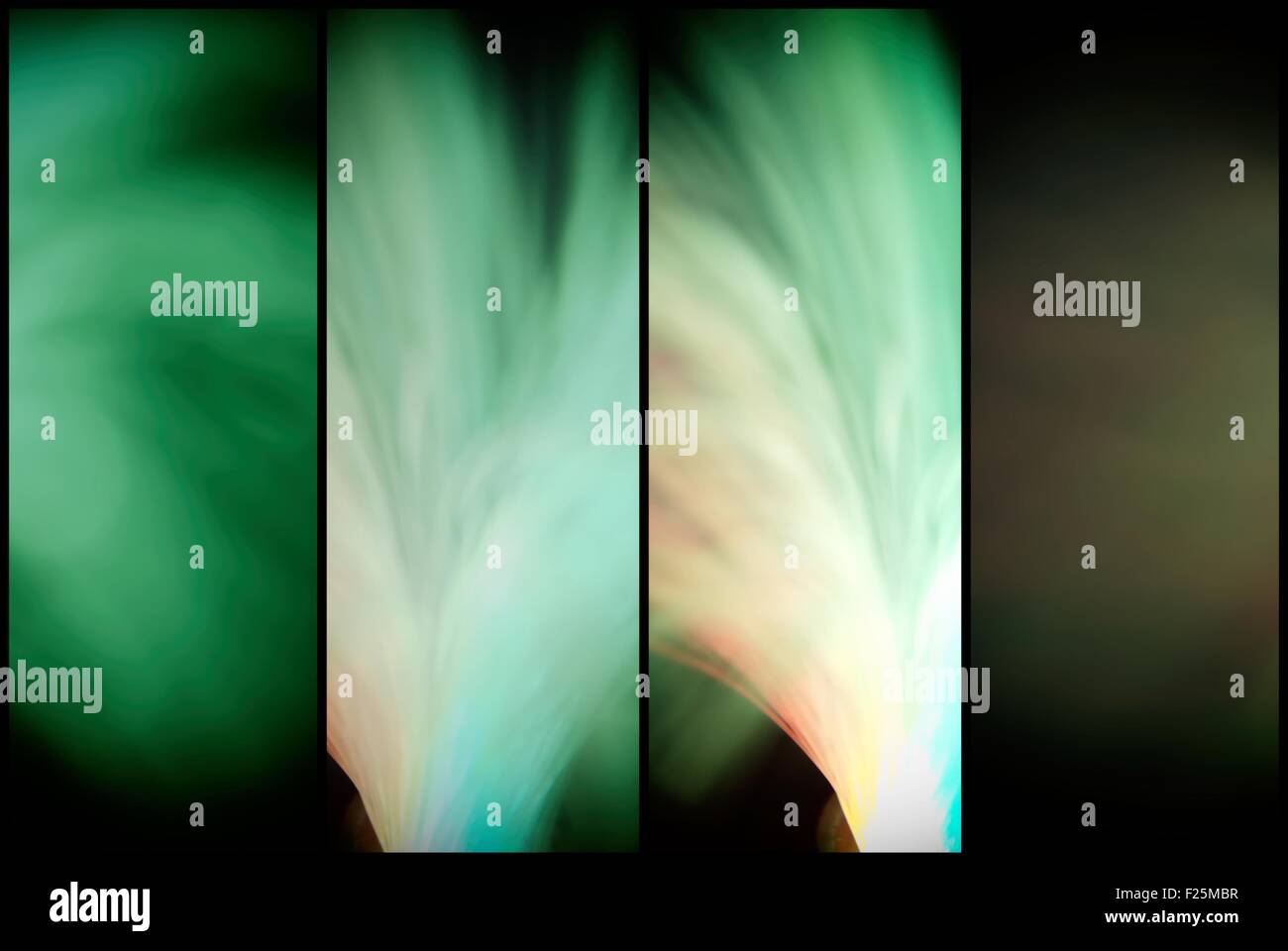 colored particles fly in space of the optical fiber and circling ...