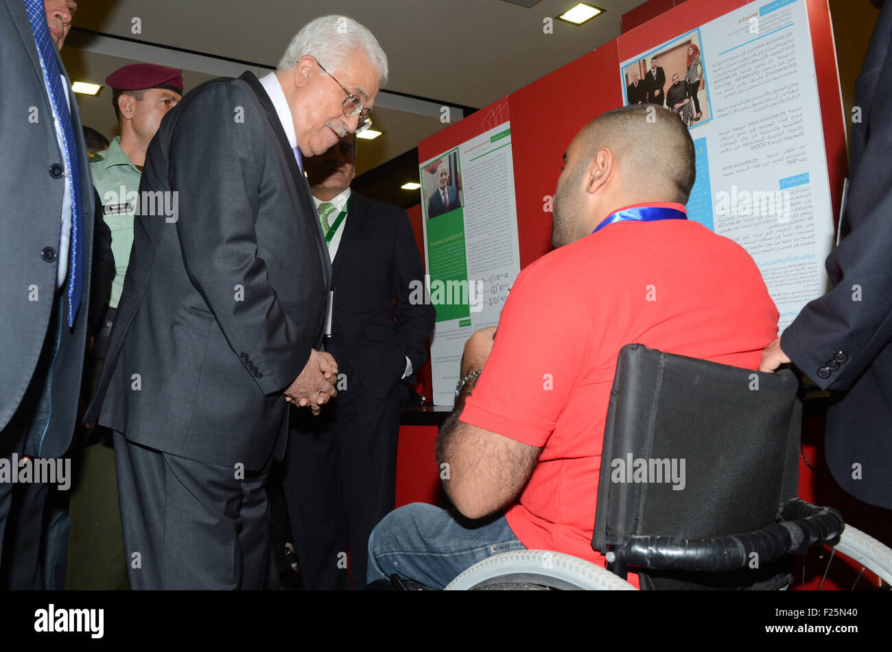 Ramallah, West Bank, Palestinian Territory. 12th Sep, 2015. Palestinian ...