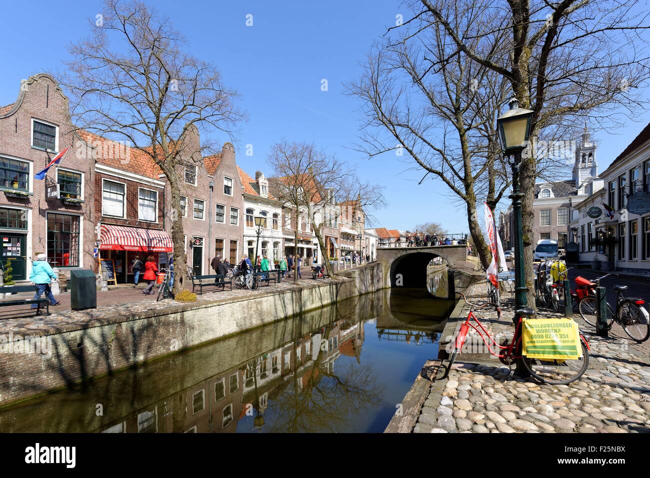 Netherlands, Northern Holland, Edam village, the brick bridge Stock ...