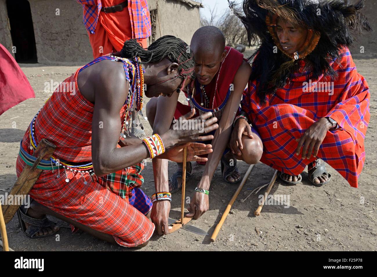 Masai lighting fire hi-res stock photography and images - Alamy