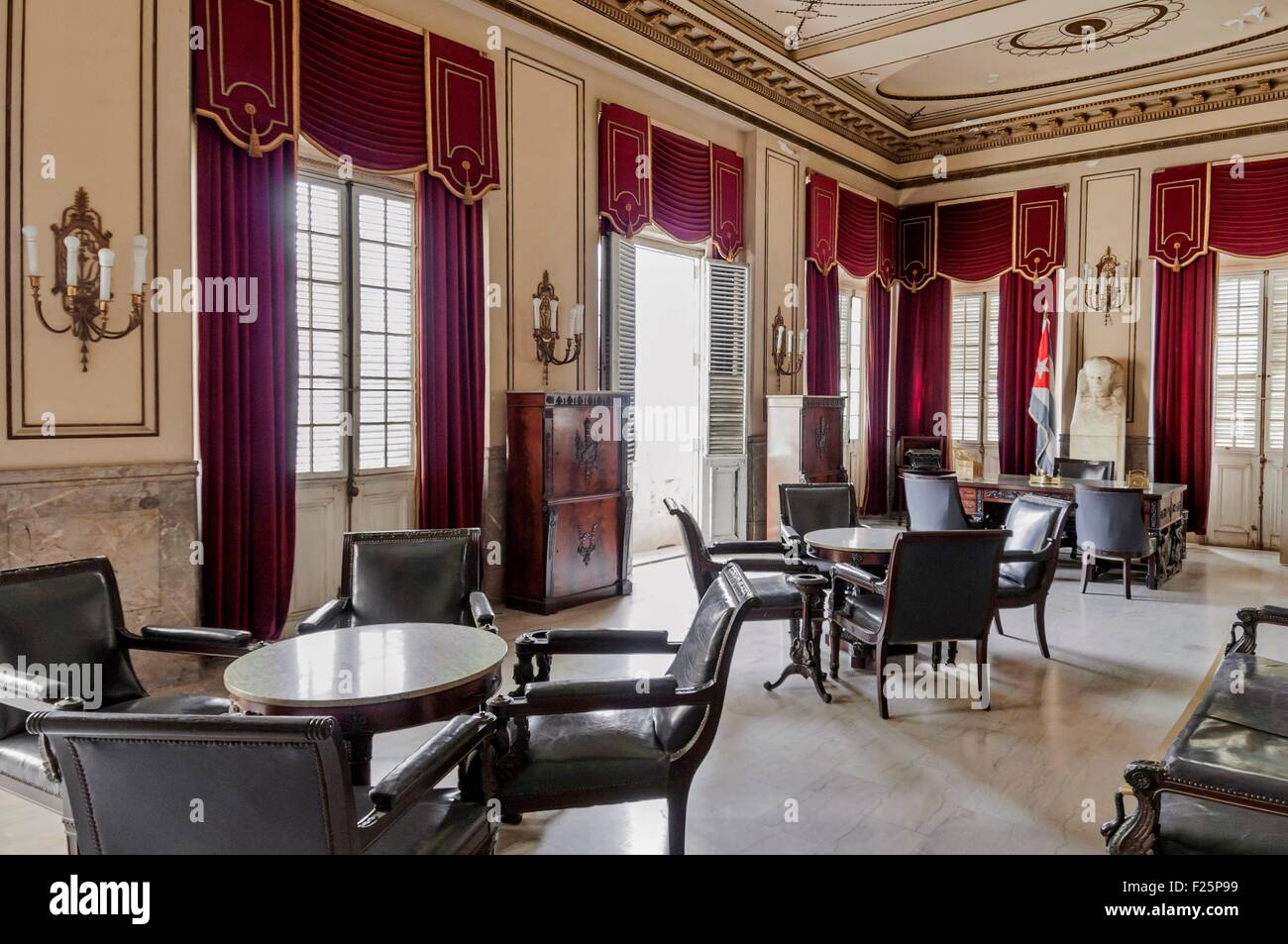 Cuba, Havana, Parque Central quarter, Revolution Museum, Batista office ...