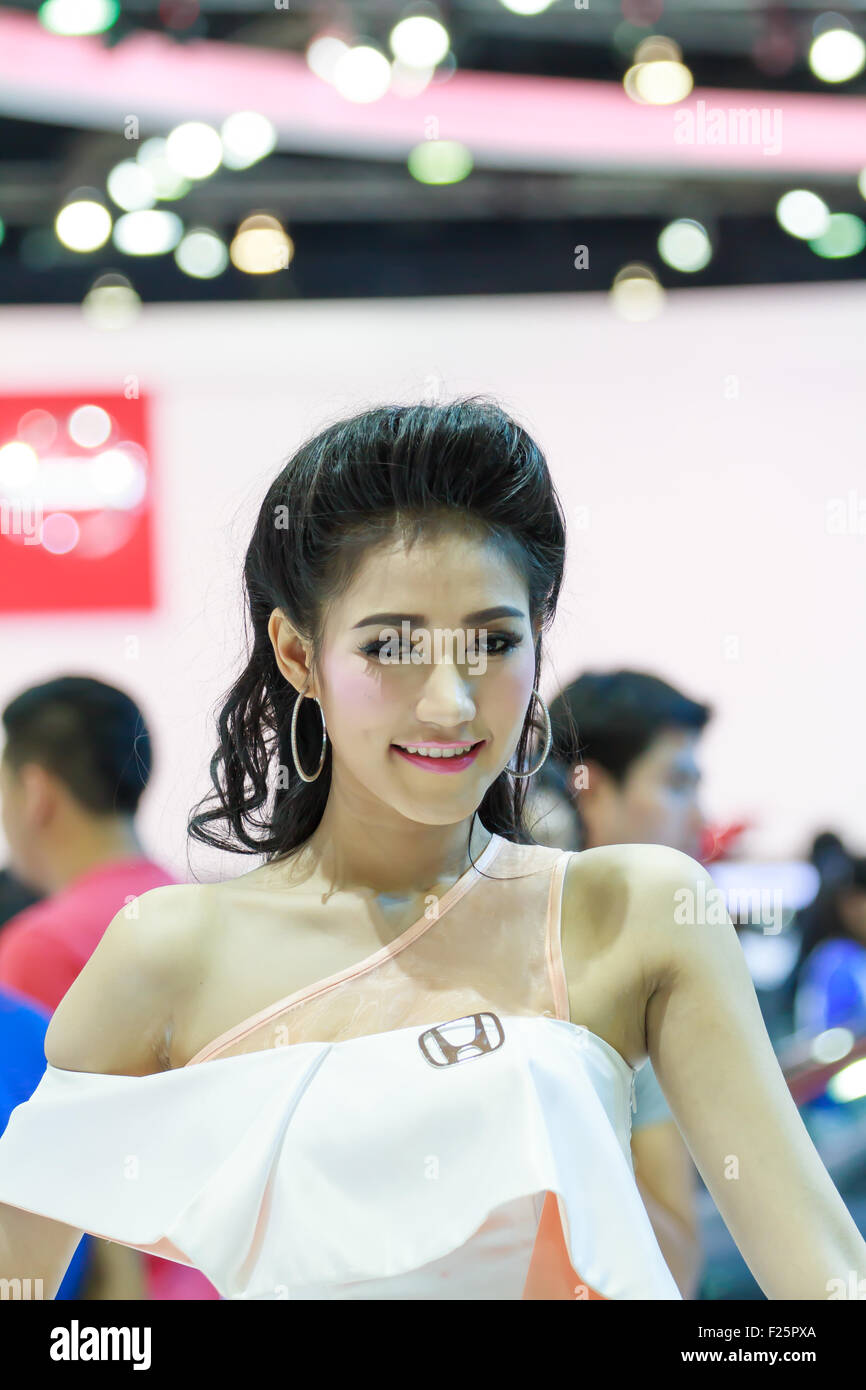 BANGKOK THAILAND-MARCH 30 : Unidentified models pose on Honda booth at ...