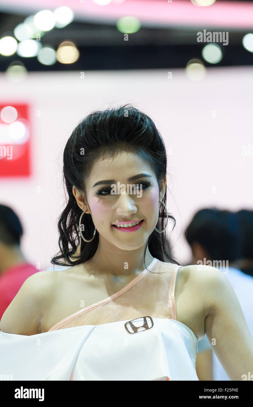 BANGKOK THAILAND-MARCH 30 : Unidentified models pose on Honda booth at ...