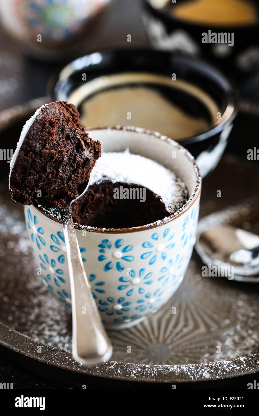 Chocolate mug cake Stock Photo - Alamy