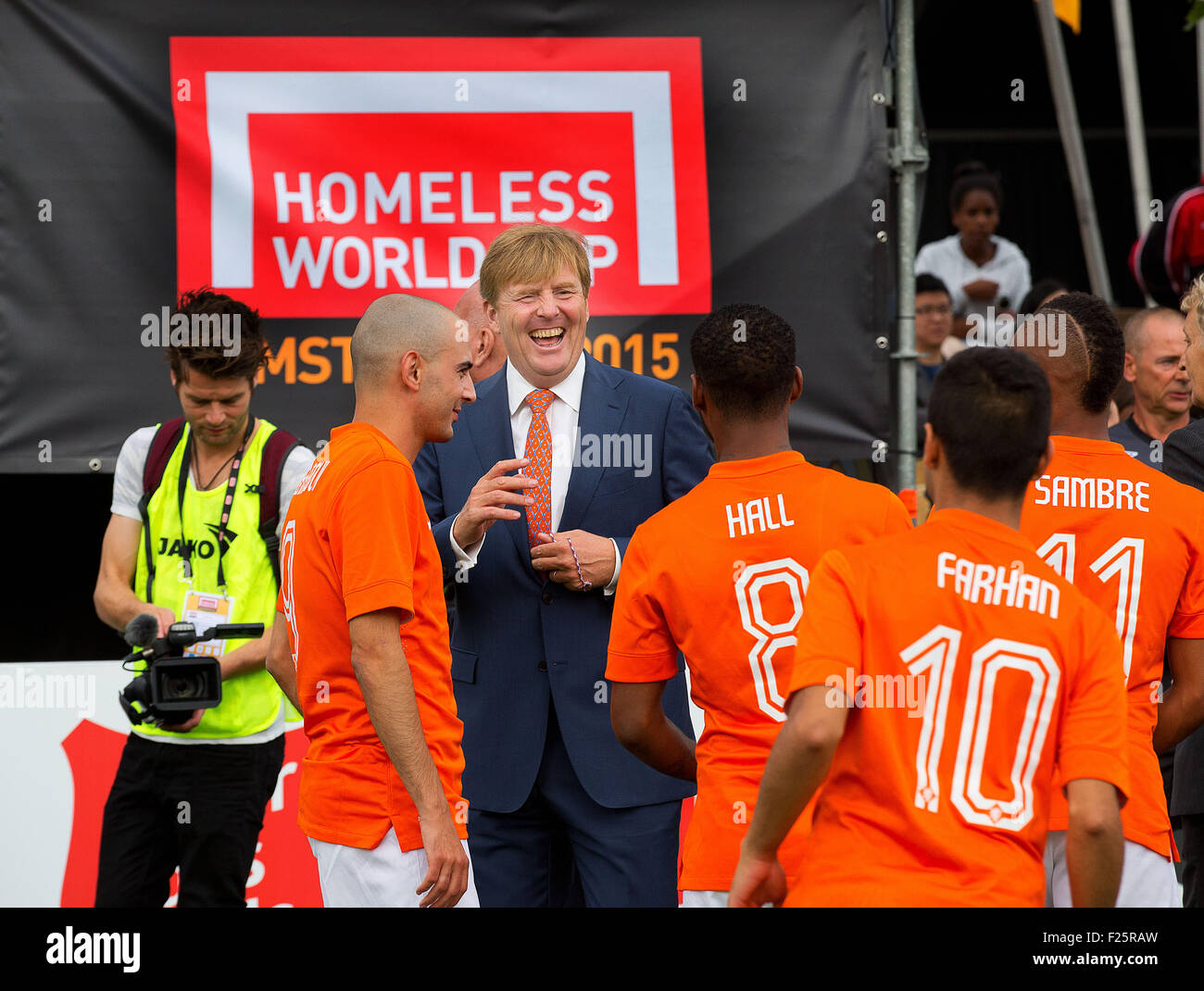 Dutch King Willem-Alexander (3.v.l) attends Homeless World Cup on the ...