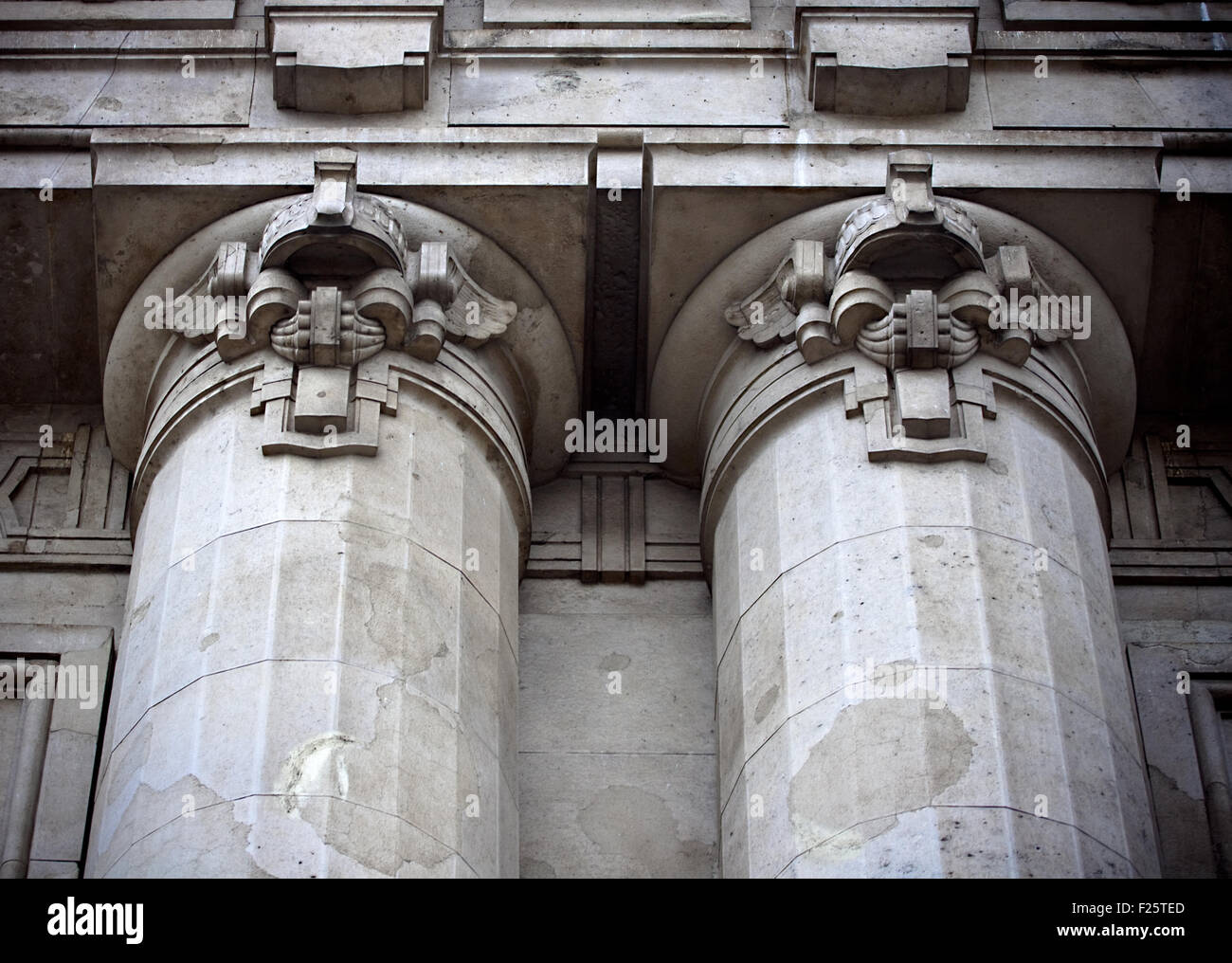 Columns of the Central railway station in Milan, Italy Stock Photo - Alamy
