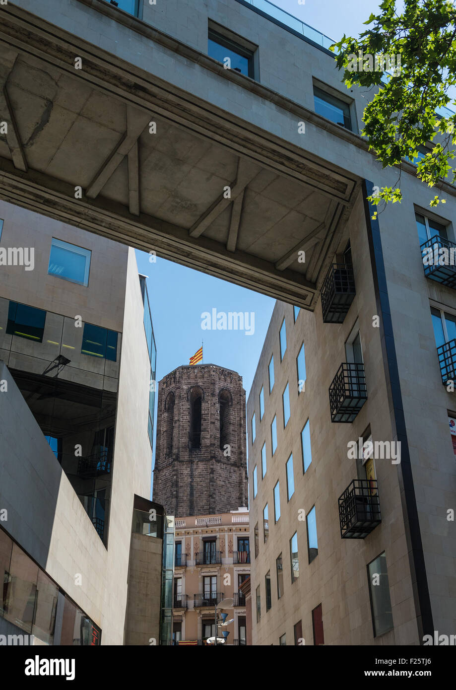 bell tower of Santa Maria del Pi - Saint Mary of the Pine Tree 14th ...