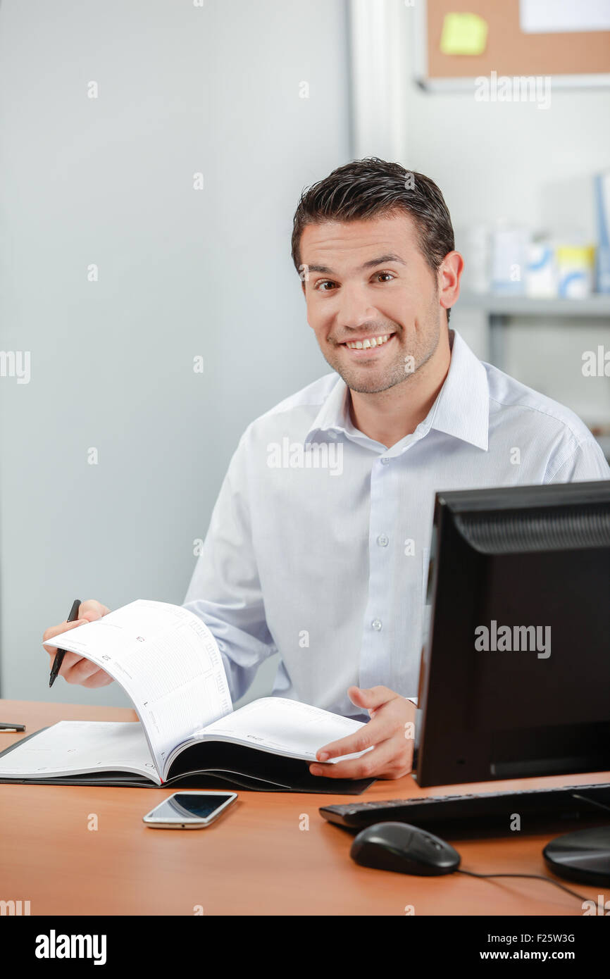 Businessman write pen in personal hi-res stock photography and images ...