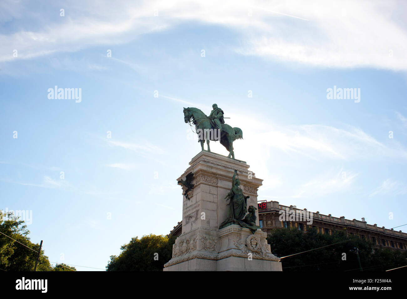 Garibaldi monument, Milan - Italy Stock Photo - Alamy