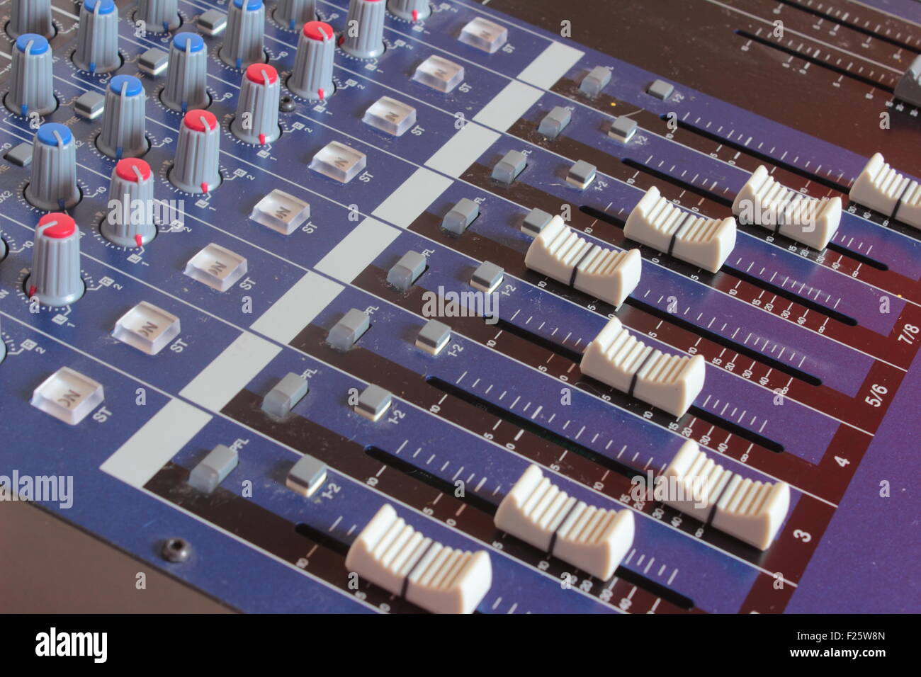sound music mixer control panel Stock Photo - Alamy