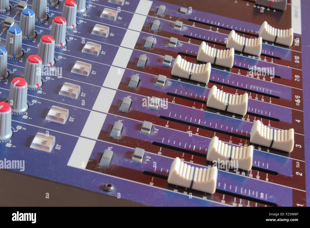 sound music mixer control panel Stock Photo - Alamy