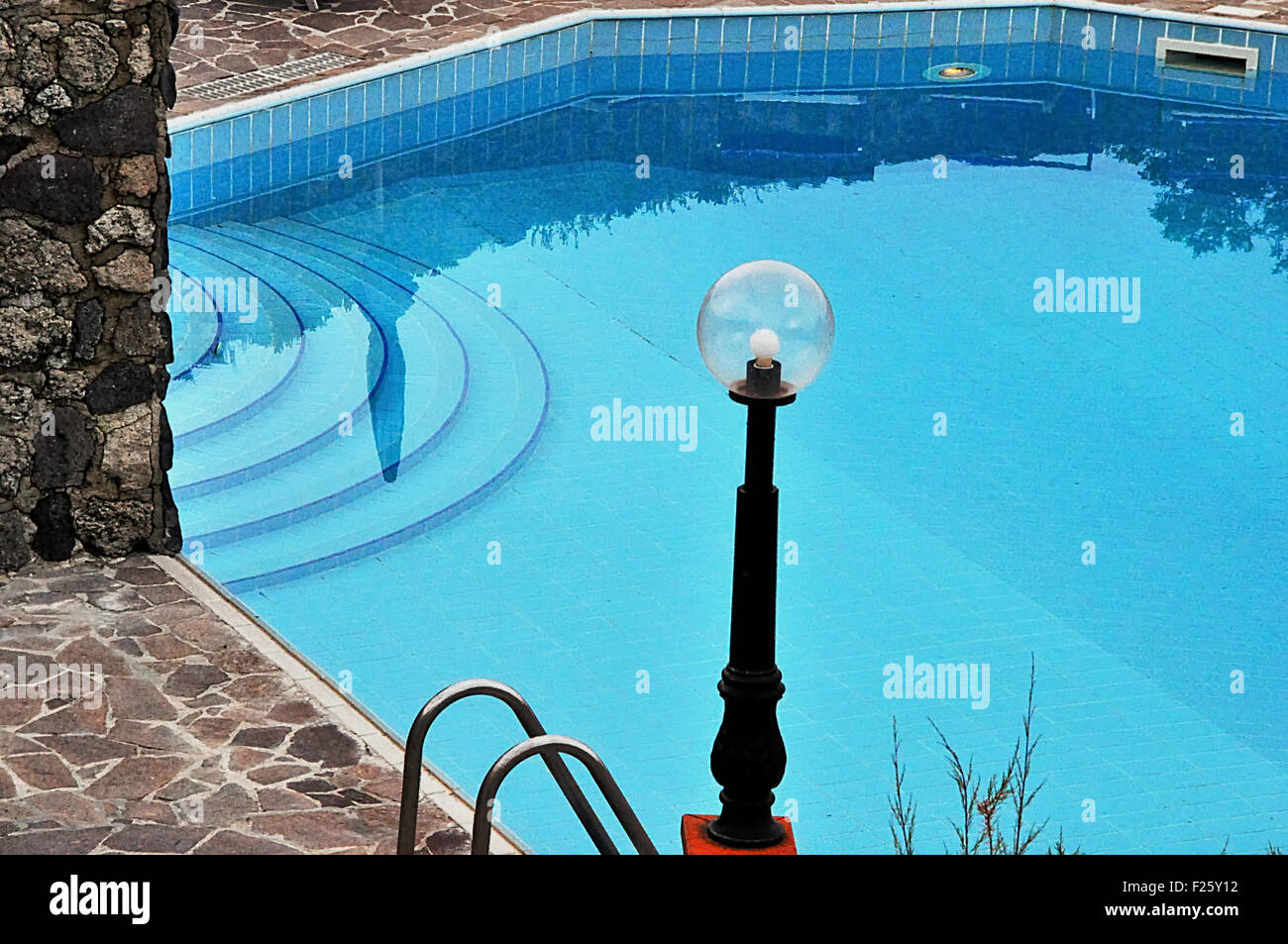 Wonderful view swimming pool terrace on the see Stock Photo - Alamy
