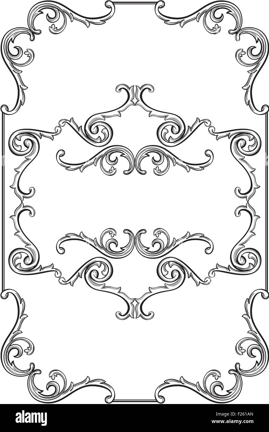 Baroque art frame is isolated on white Stock Photo - Alamy