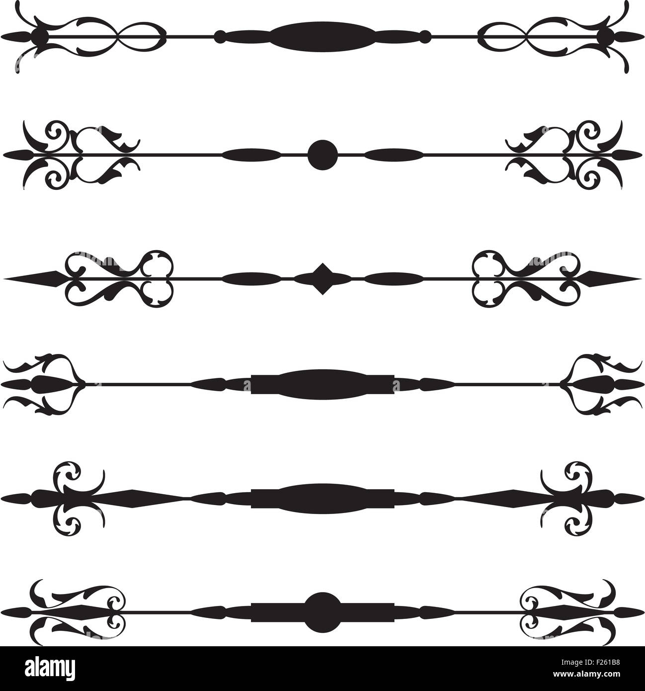 Baroque divide nice set is on white Stock Photo - Alamy