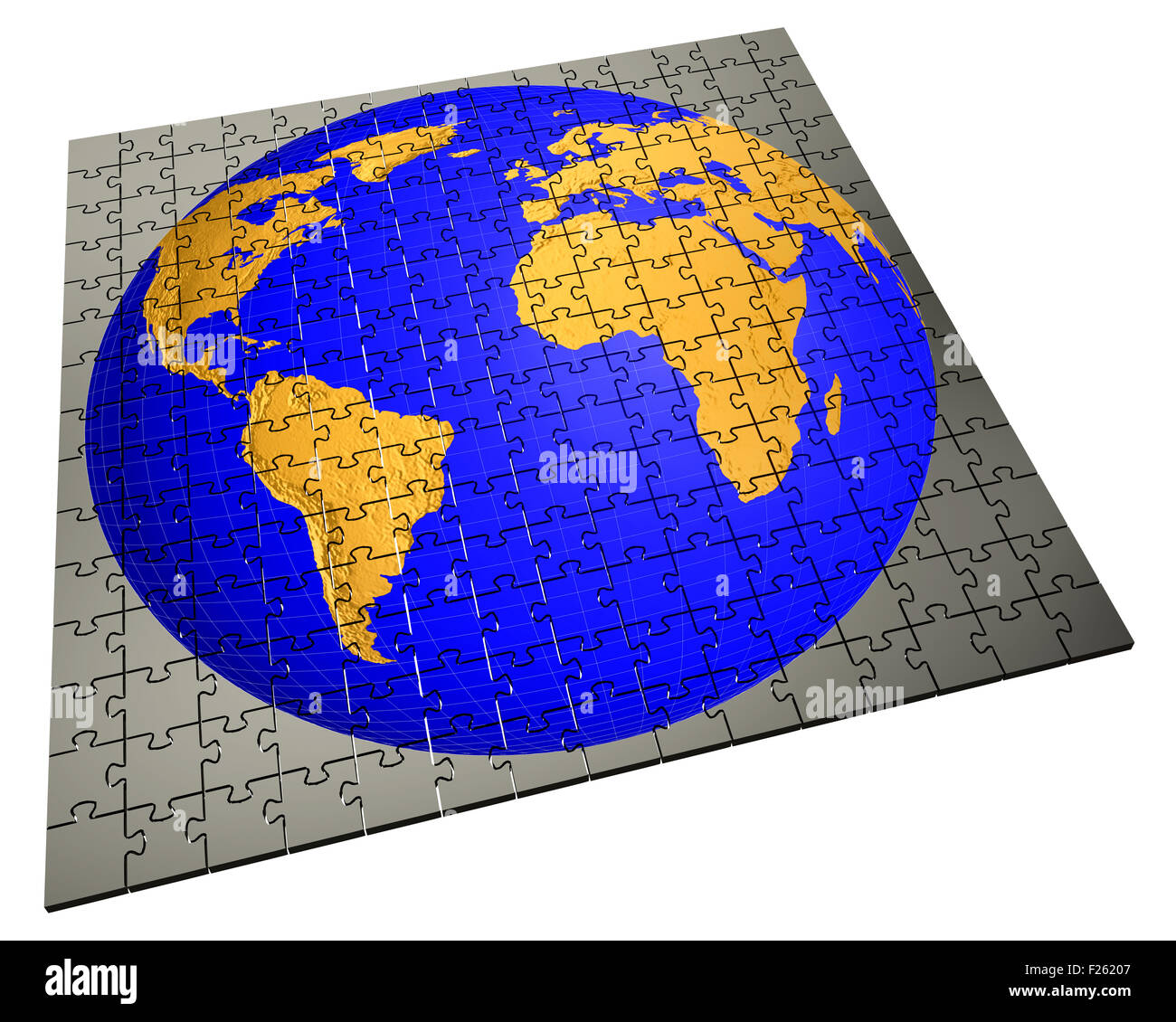 Jigsaw puzzle world map Cut Out Stock Images & Pictures - Alamy