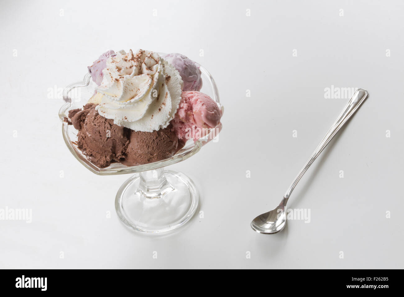 ice cream with teaspoon Stock Photo - Alamy