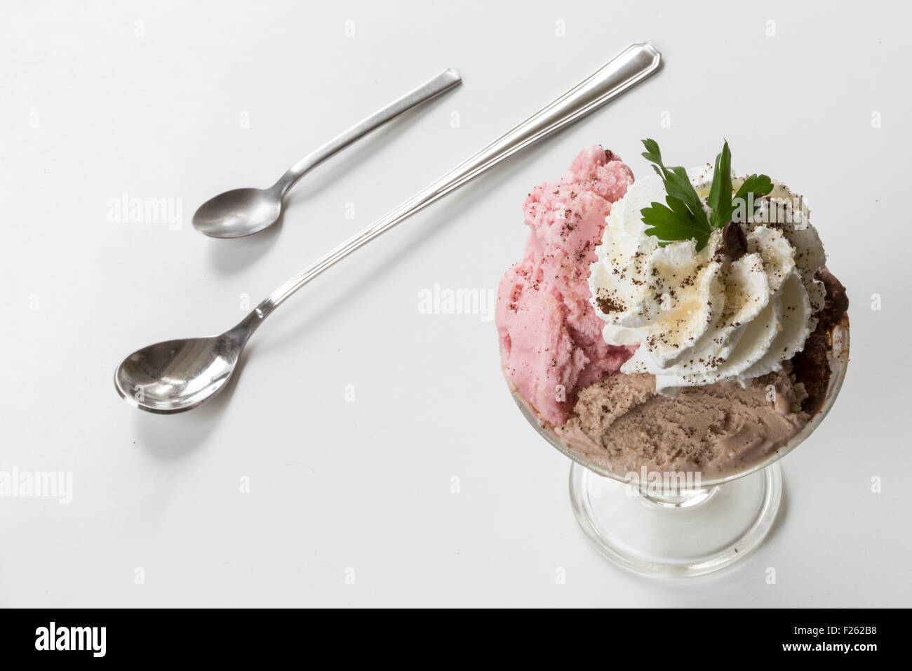 ice cream and tespoon Stock Photo - Alamy