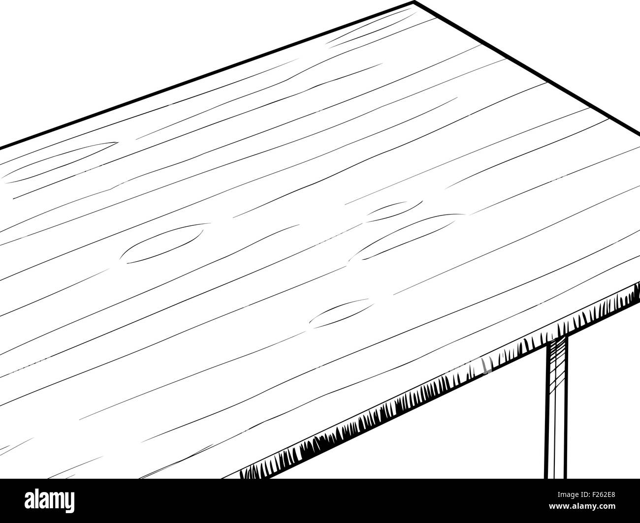 Background outline illustration of a wooden table Stock Photo - Alamy