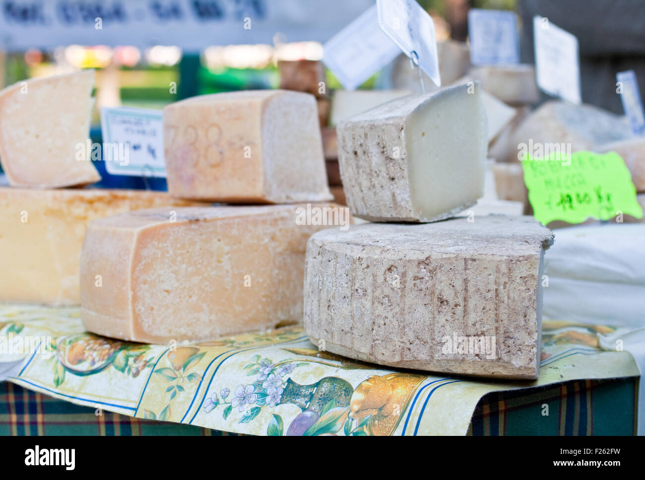 Different types of italian cheese Stock Photo - Alamy